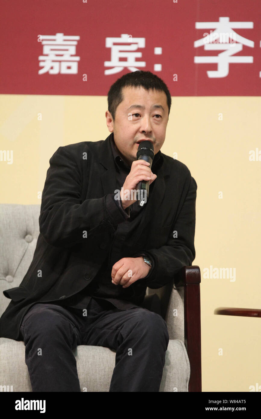 Chinese director Jia Zhangke attends a promotional event for Taiwanese ...