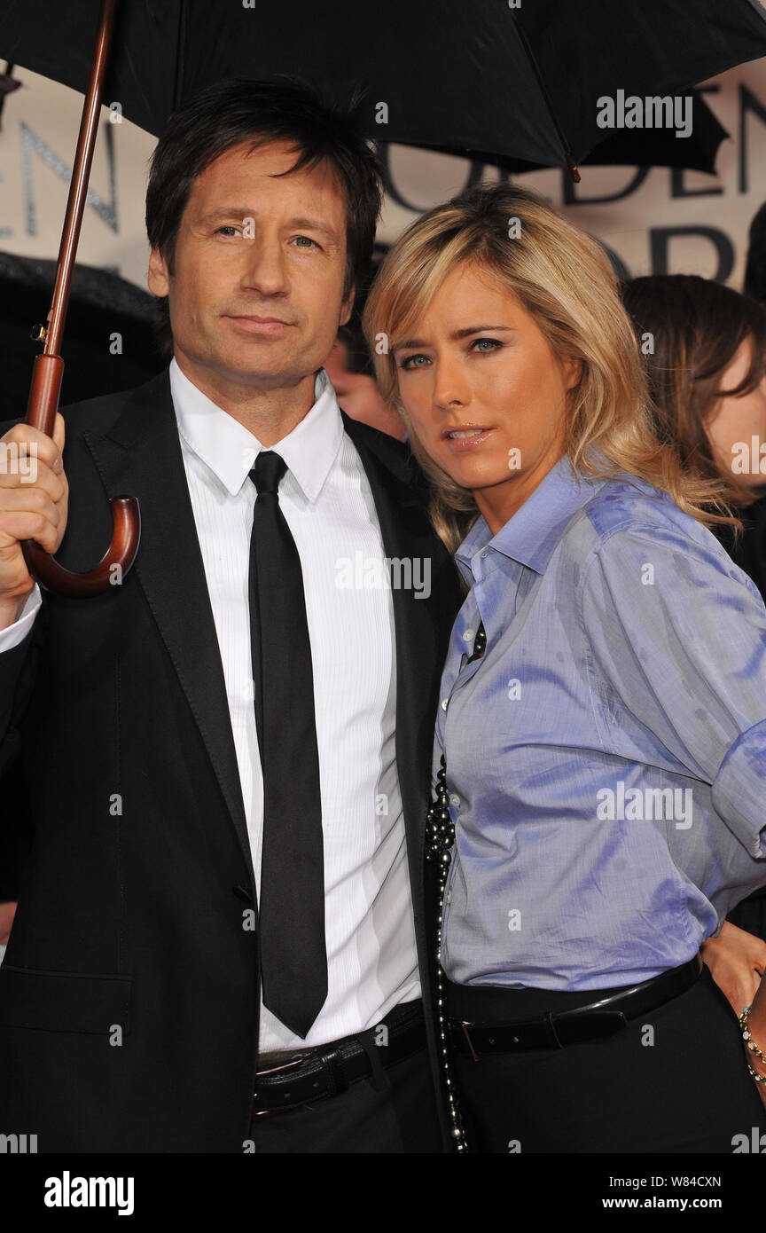 LOS ANGELES, CA. January 17, 2010: David Duchovny & Tea Leone at the ...
