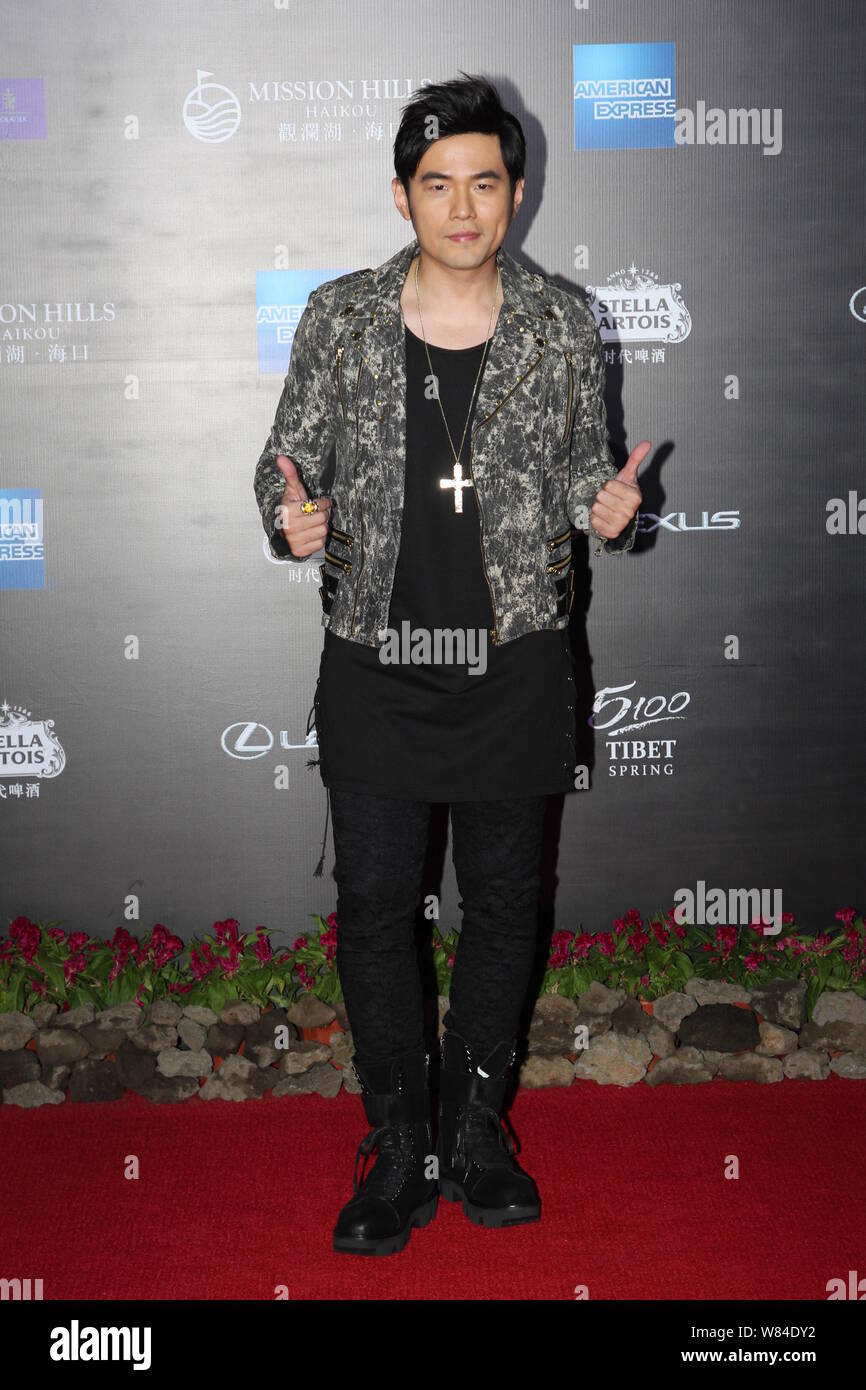 Taiwanese singer and actor Jay Chou arrives on the red carpet for an ...