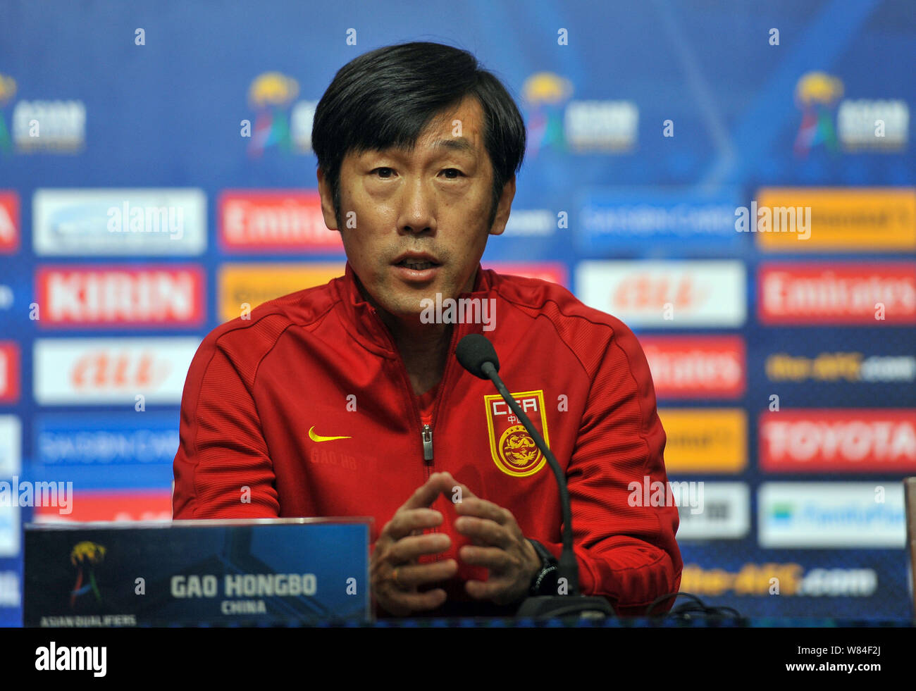 --FILE--Gao Hongbo, head coach of the Chinese national men's football ...