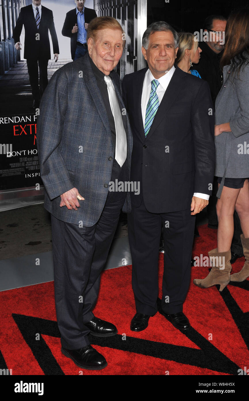 LOS ANGELES, CA. January 19, 2010: Sumner Redstone (left) & Leslie ...