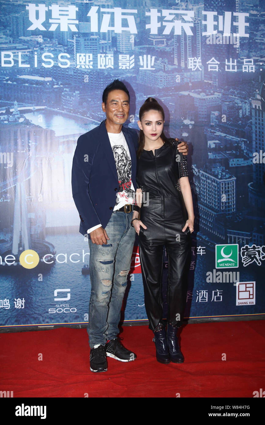 Taiwanese model and actress Hannah Quinlivan, right, the wife of singer ...