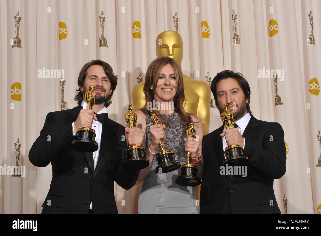 LOS ANGELES, CA. March 07, 2010: Mark Boal & Kathryn Bigelow & Greg ...