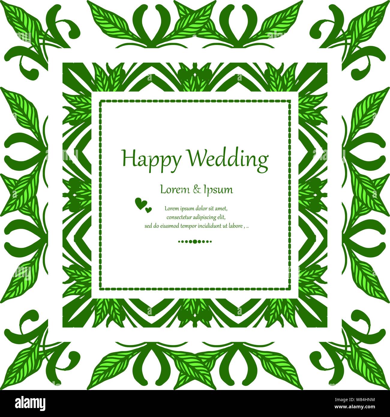 Border of frame, cute pink flower frame, design lettering of happy ...