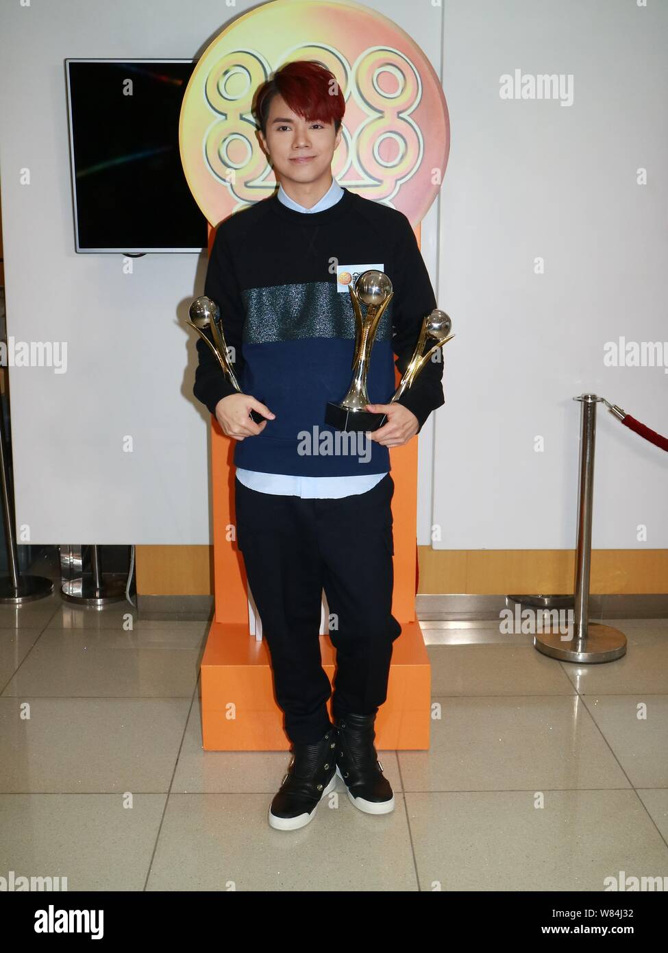 Hong Kong-based Chinese singer Hins Cheung King-hin poses with his ...