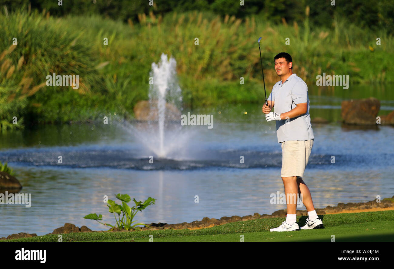Retired Chinese basketball star Yao Ming takes part in the 2016 Mission ...