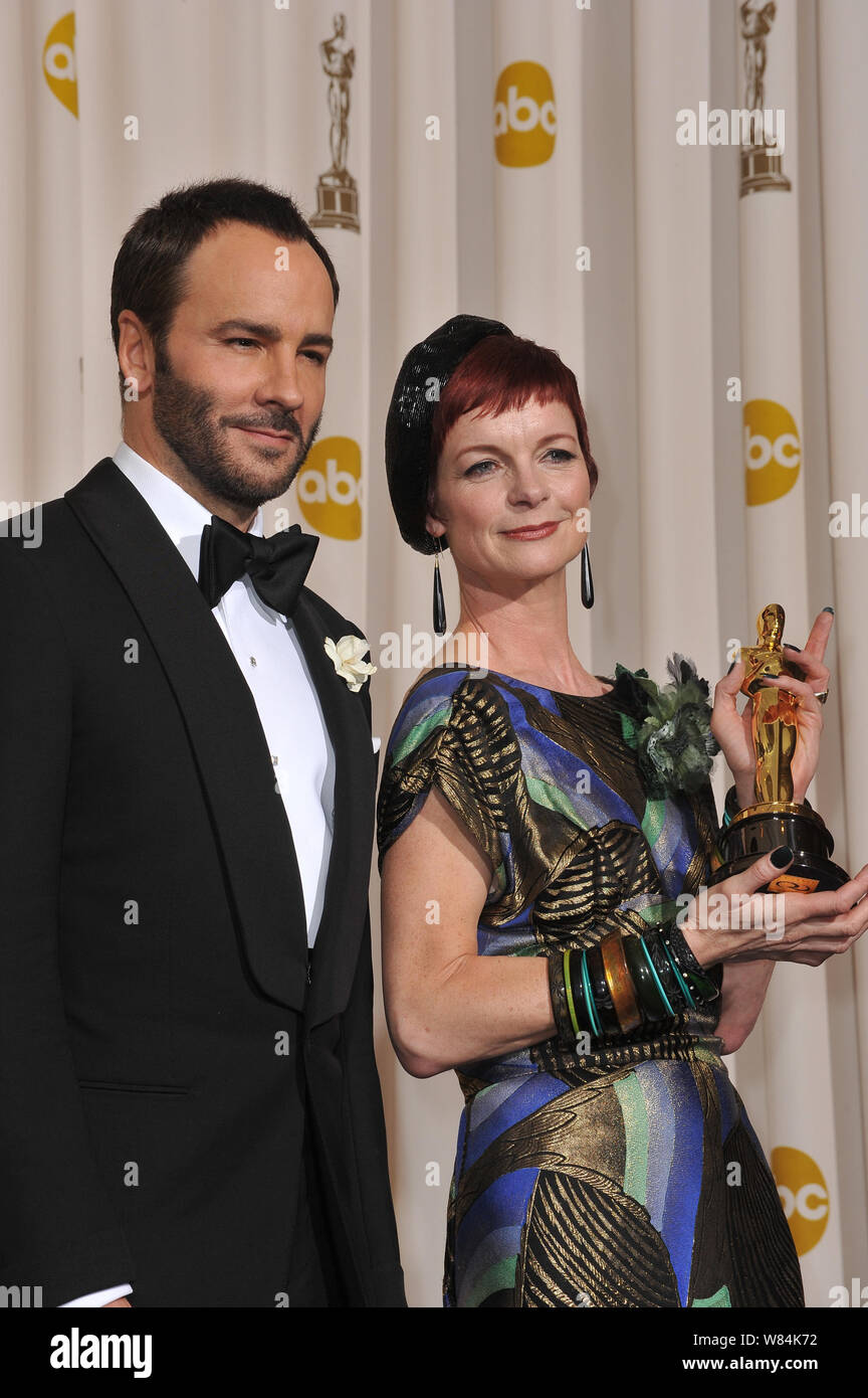 LOS ANGELES, CA. March 07, 2010: Sandy Powell & Tom Ford at the 82nd ...