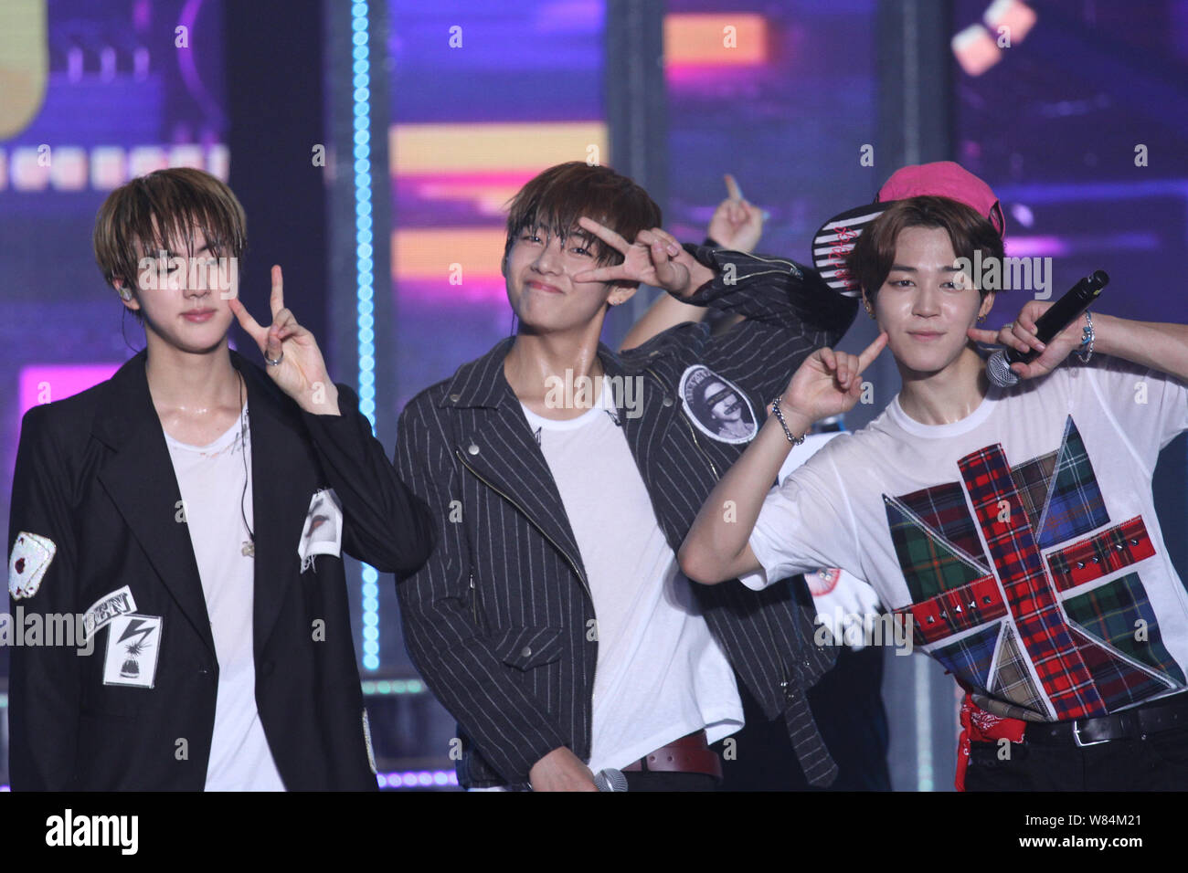 South Korean boy group BTS (Bangtan Boys) or Bulletproof Boy Scouts ...