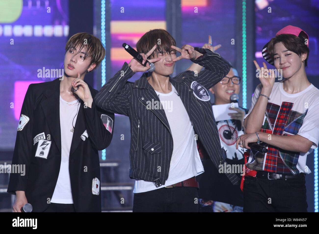 South Korean boy group BTS (Bangtan Boys) or Bulletproof Boy Scouts ...