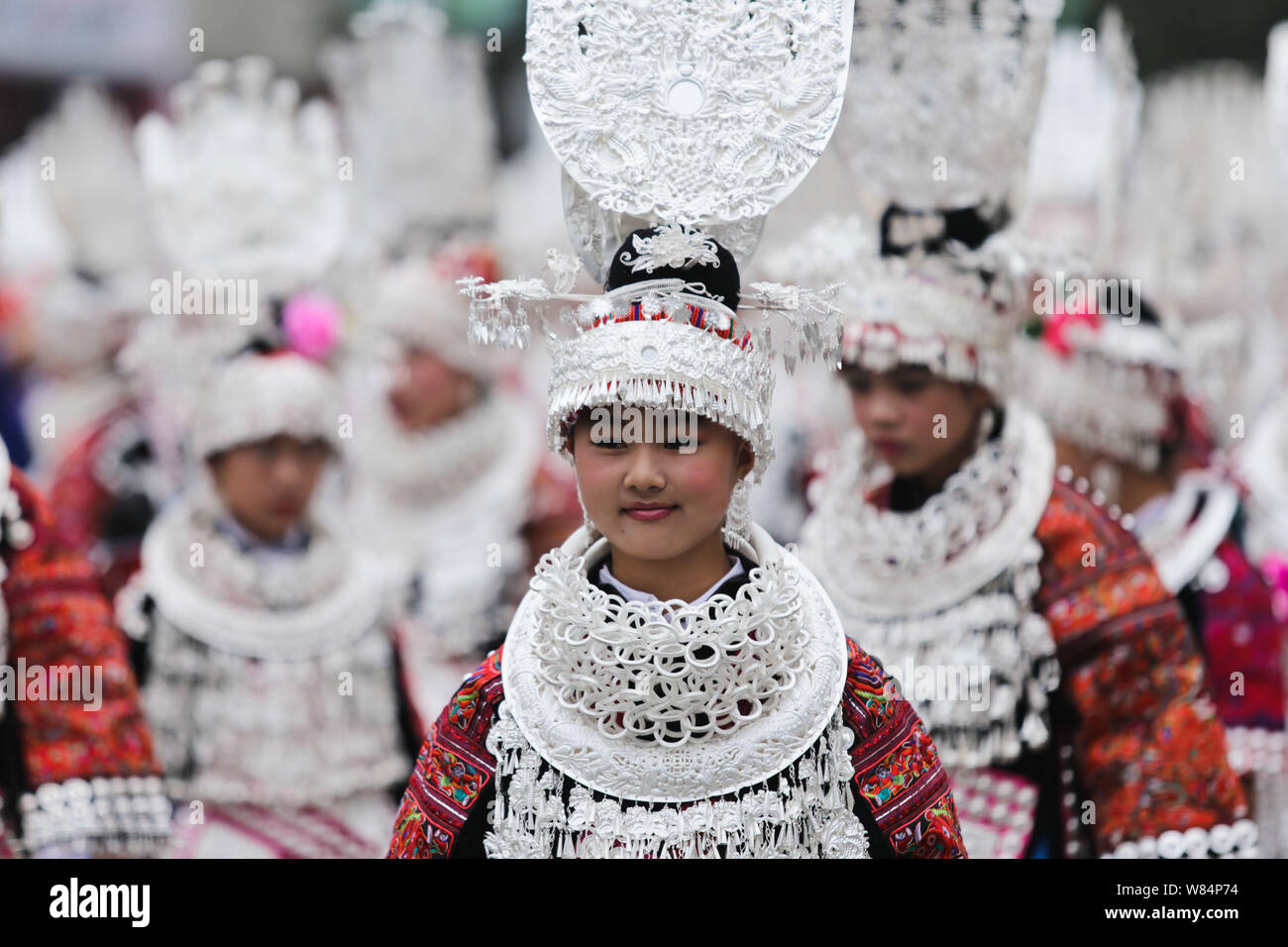 Miao women in traditional costume hi-res stock photography and images ...