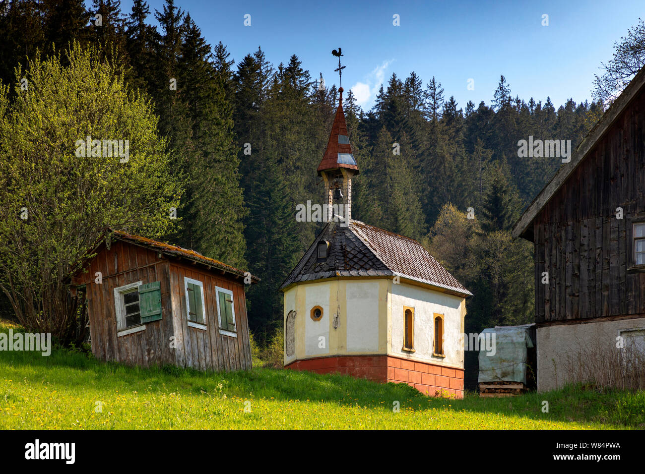 old Black Forest Farm with Chapel near Hinterzarten, Germany Stock ...