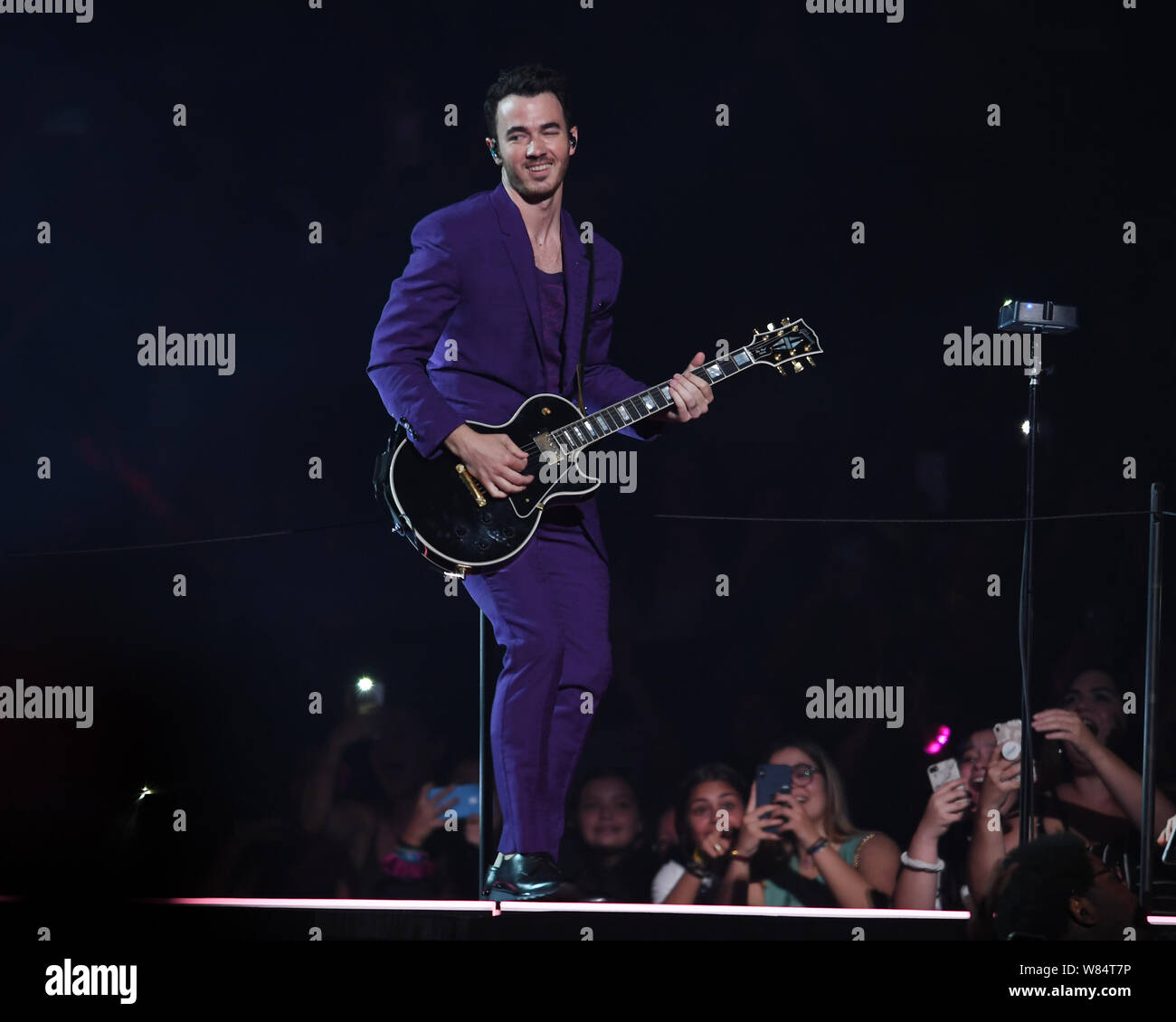 Miami, Florida, USA. 7th Aug 2019. Nick Jonas, Kevin Jonas and Joe ...