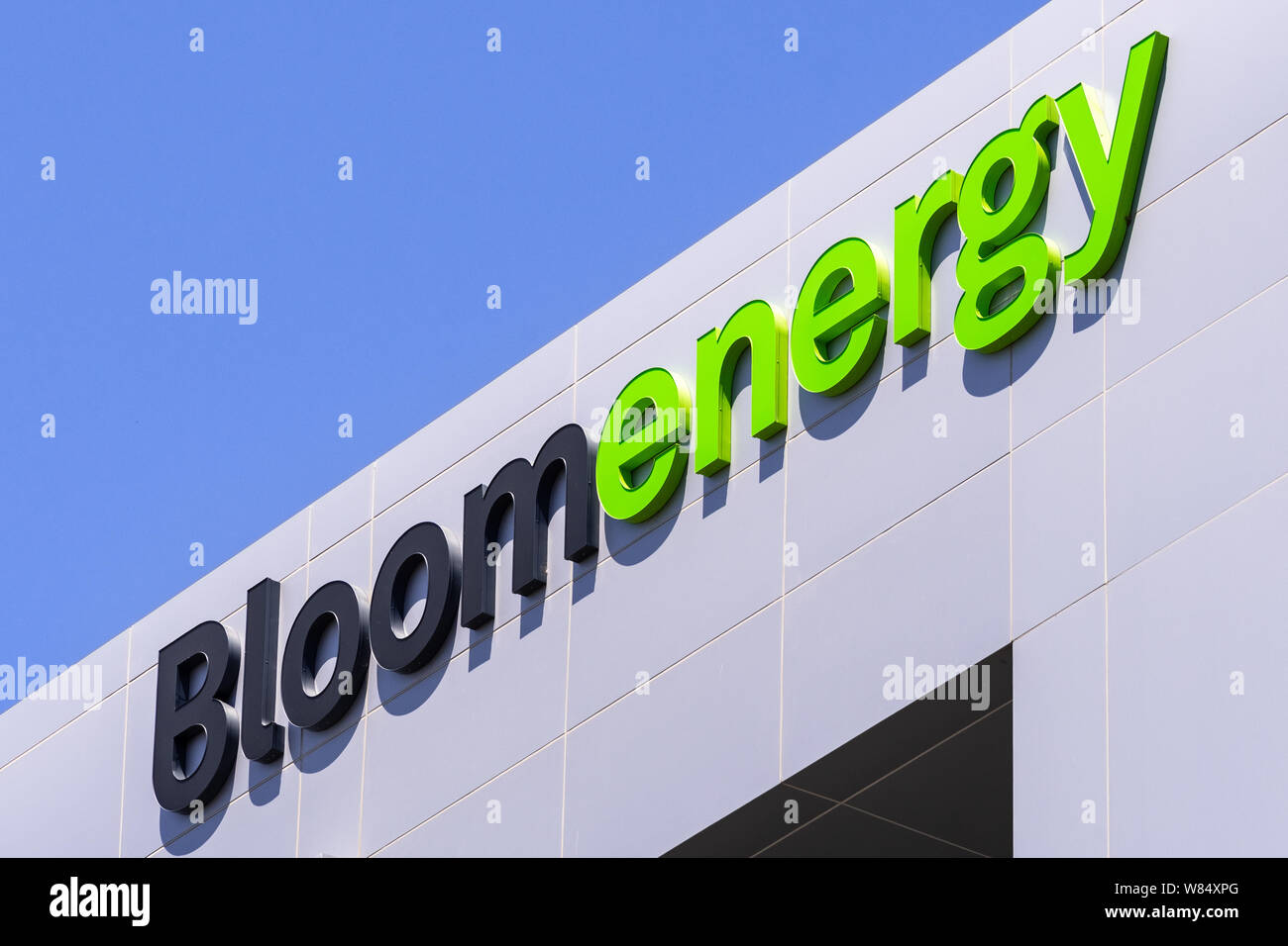 August 7, 2019 San Jose / CA / USA - Bloom Energy logo at their ...