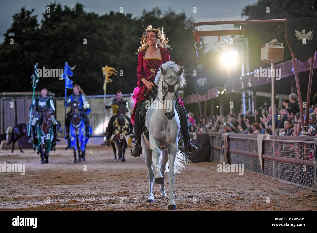 The opening night of Dragon Slayer at Warwick Castle, Warwickshire ...