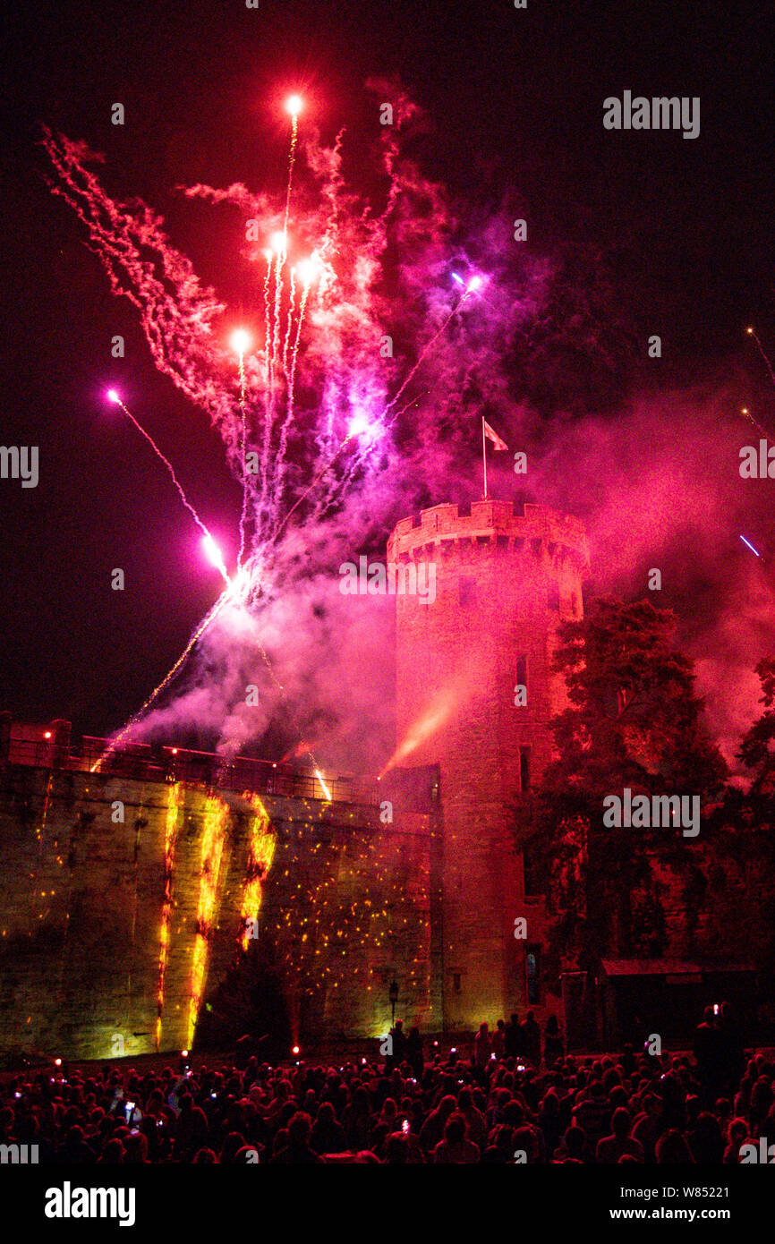 The opening night of Dragon Slayer at Warwick Castle, Warwickshire ...
