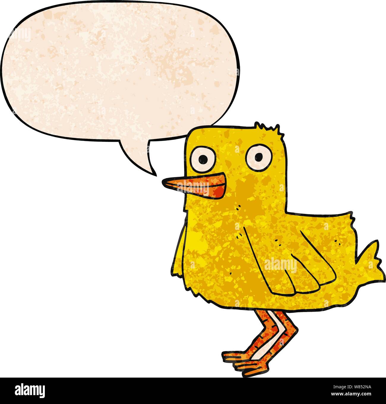 Funny cartoon duck speech bubble Stock Vector Images - Alamy