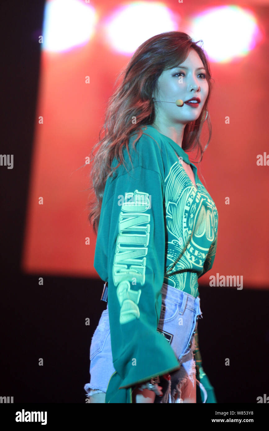 South Korean singer Kim Hyun-a, better known by the mononym Hyuna ...