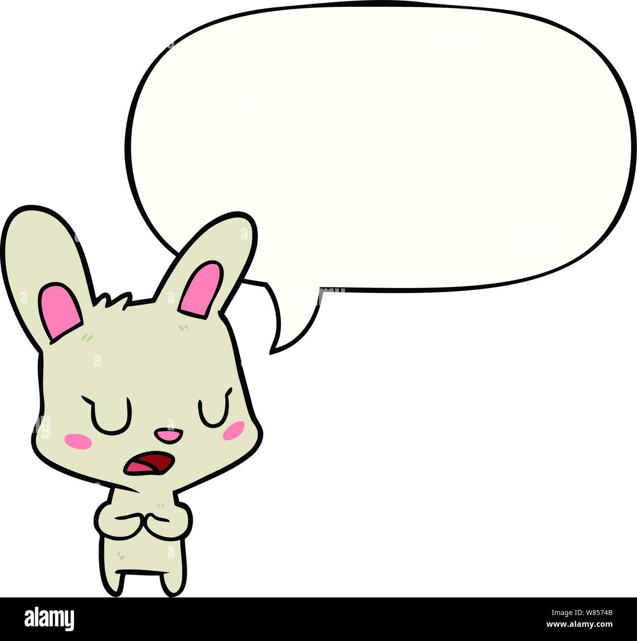 Cartoon rabbit talking Stock Vector Images - Alamy