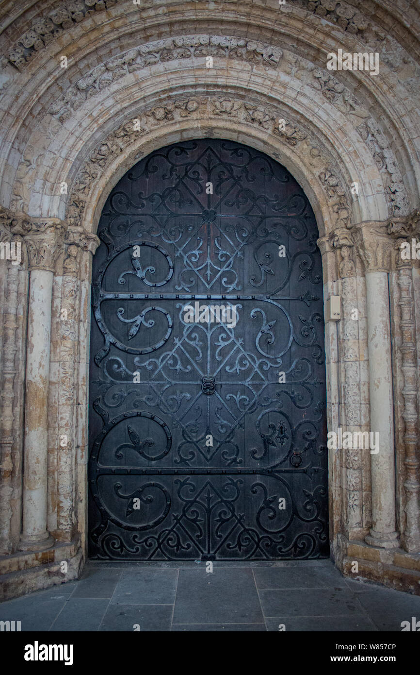 The ornate doorway to Temple Church where Templar novices entered to ...