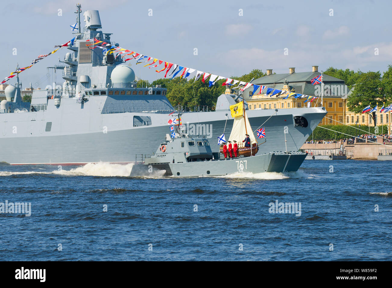 ST. PETERSBURG, RUSSIA - JULY 25, 2019: The landing boat of project ...