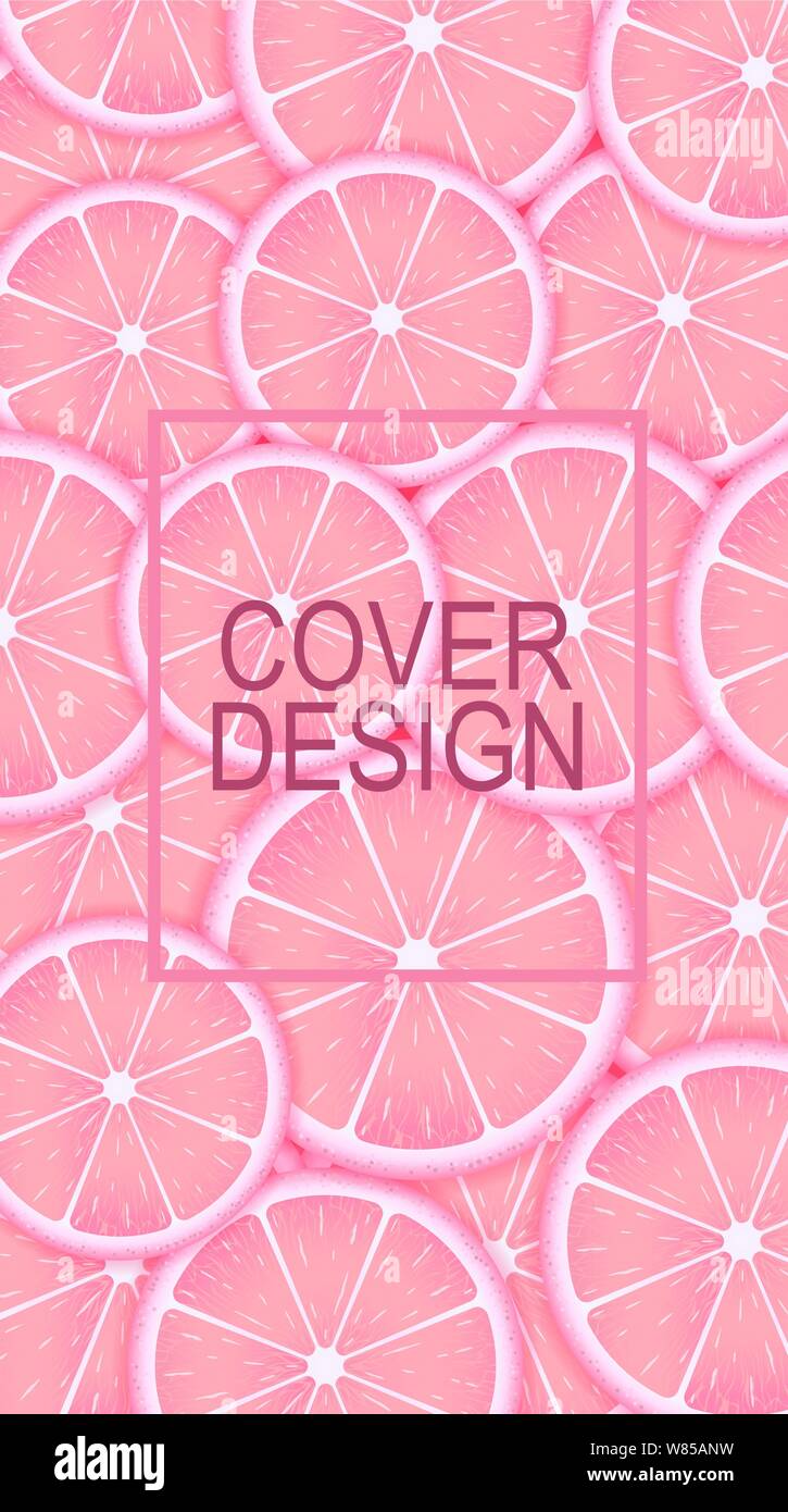 Cover design with citrus products. Vector illustration Stock Vector ...