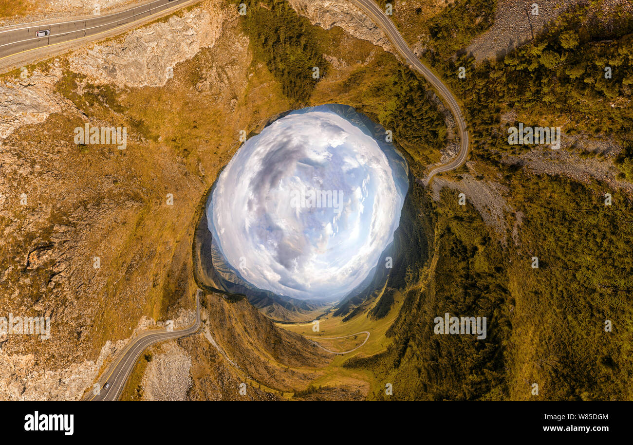Aerial amazing forest roads hi-res stock photography and images - Alamy