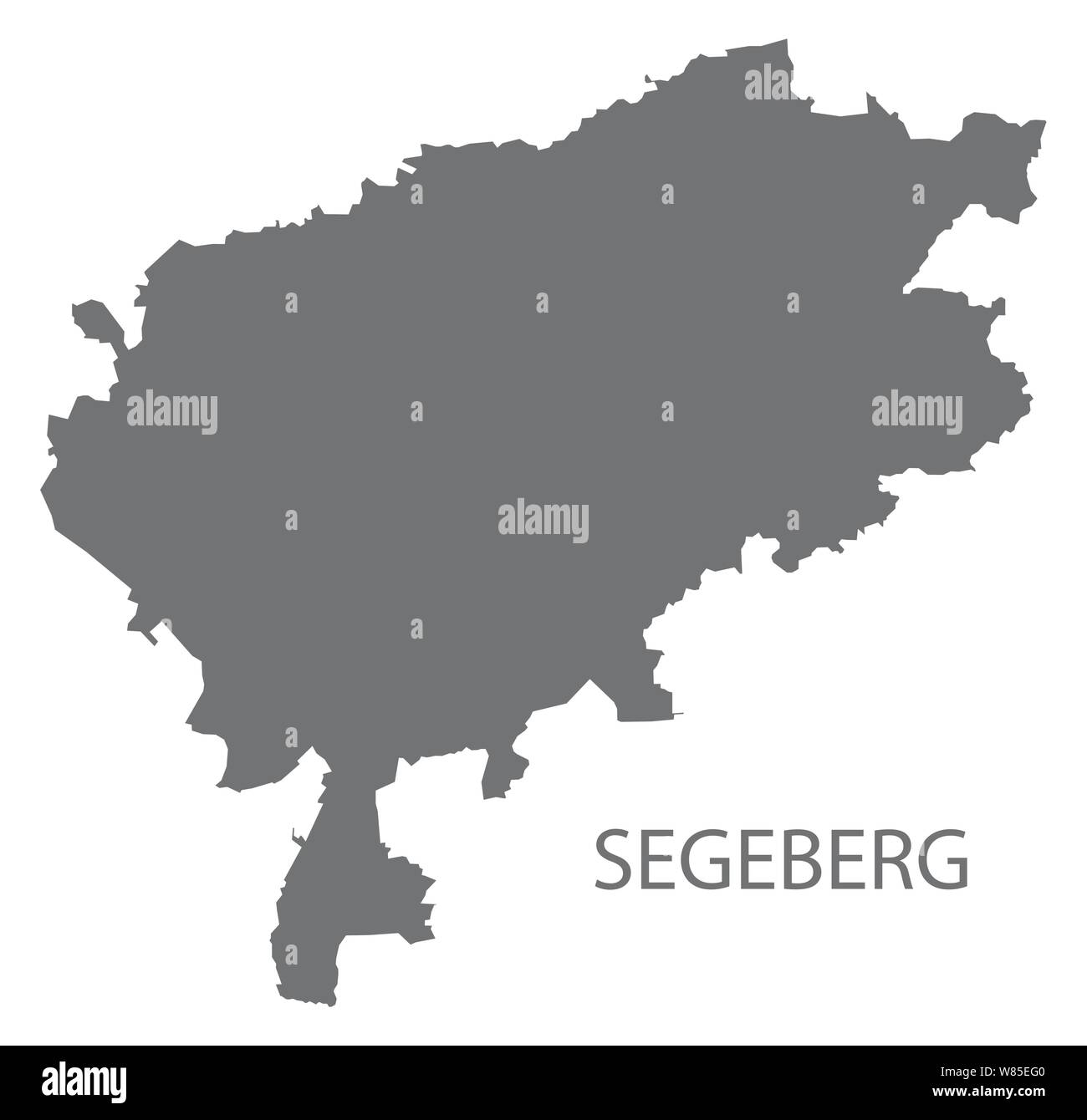 Segeberg grey county map of Schleswig-Holstein Germany Stock Vector ...