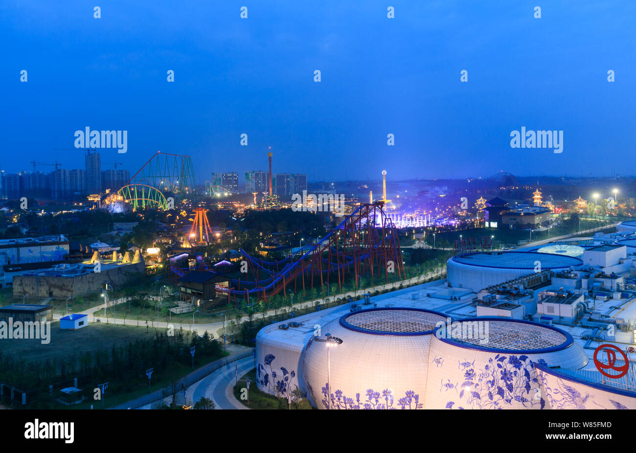 Night view of the Wanda Mall at the Nanchang Wanda Cultural Tourism ...