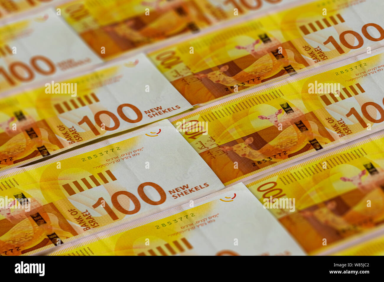 Israeli shekels background. 100 shekels pattern. Money of Israel ...