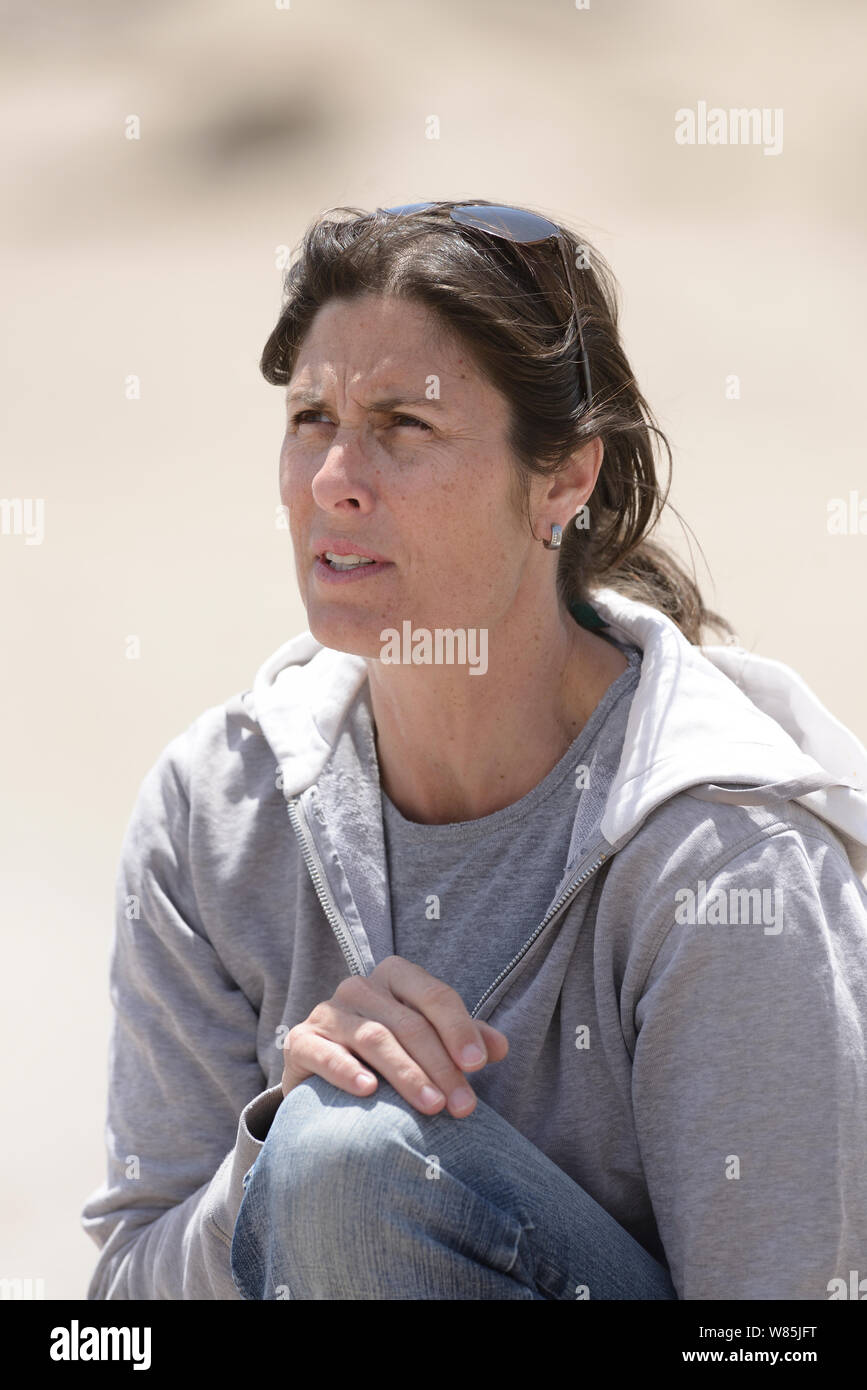 Dr Ingrid Wiesel of the Brown Hyena Research Project , Sperrgebiet ...