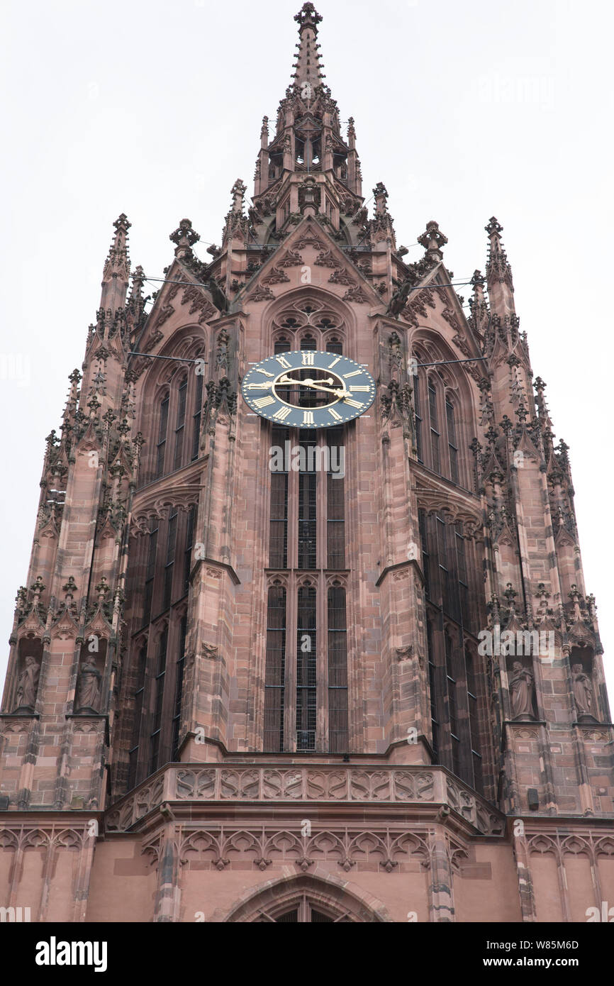 Cathedral Tower and Clock, Frankfurt; Germany Stock Photo - Alamy
