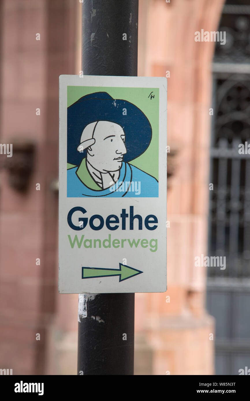Goethe Museum Sign; Frankfurt; Germany Stock Photo - Alamy