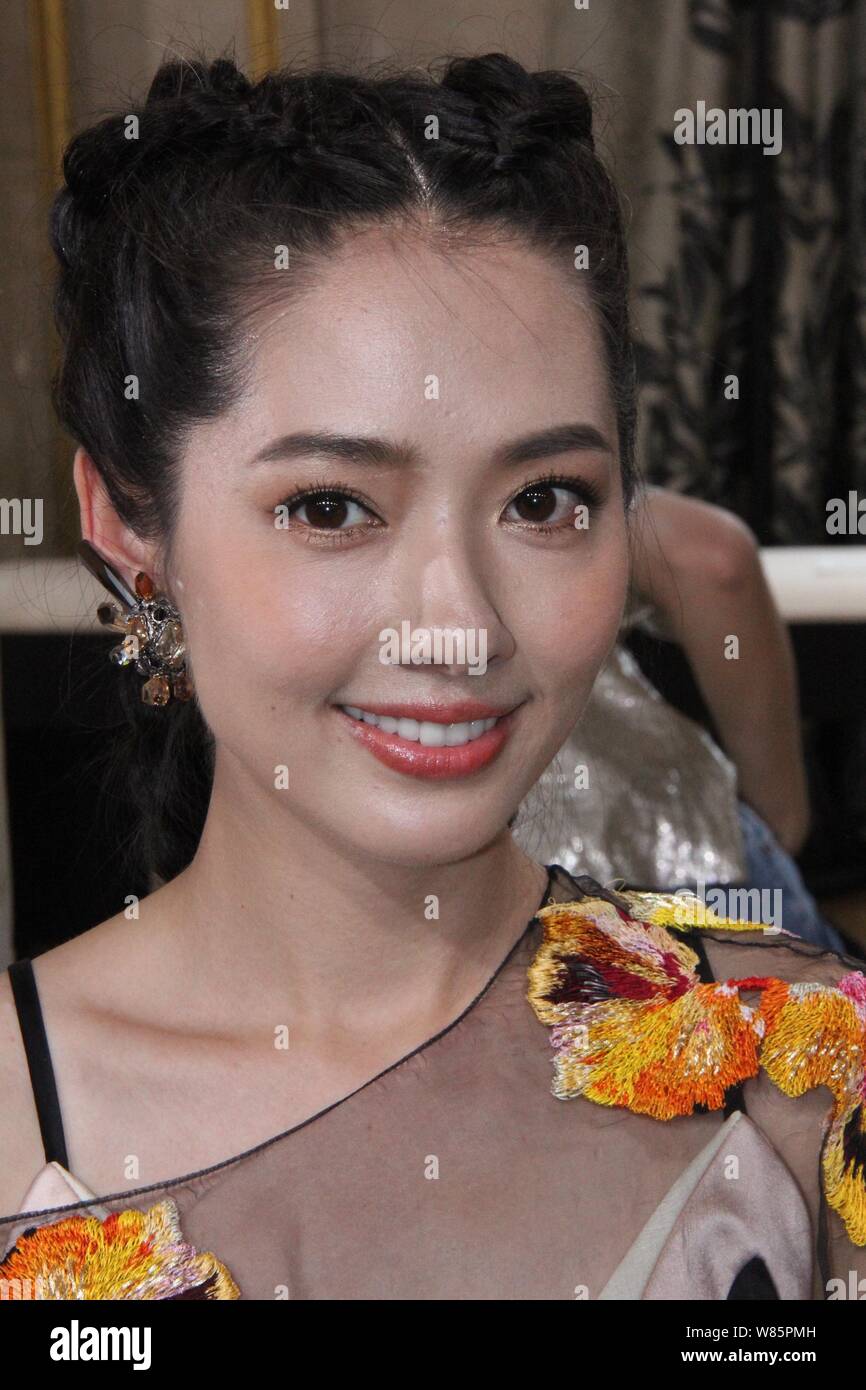 Taiwanese actress Hayden Kuo attends the fashion show of Lanvin during the Paris Fashion Week ...