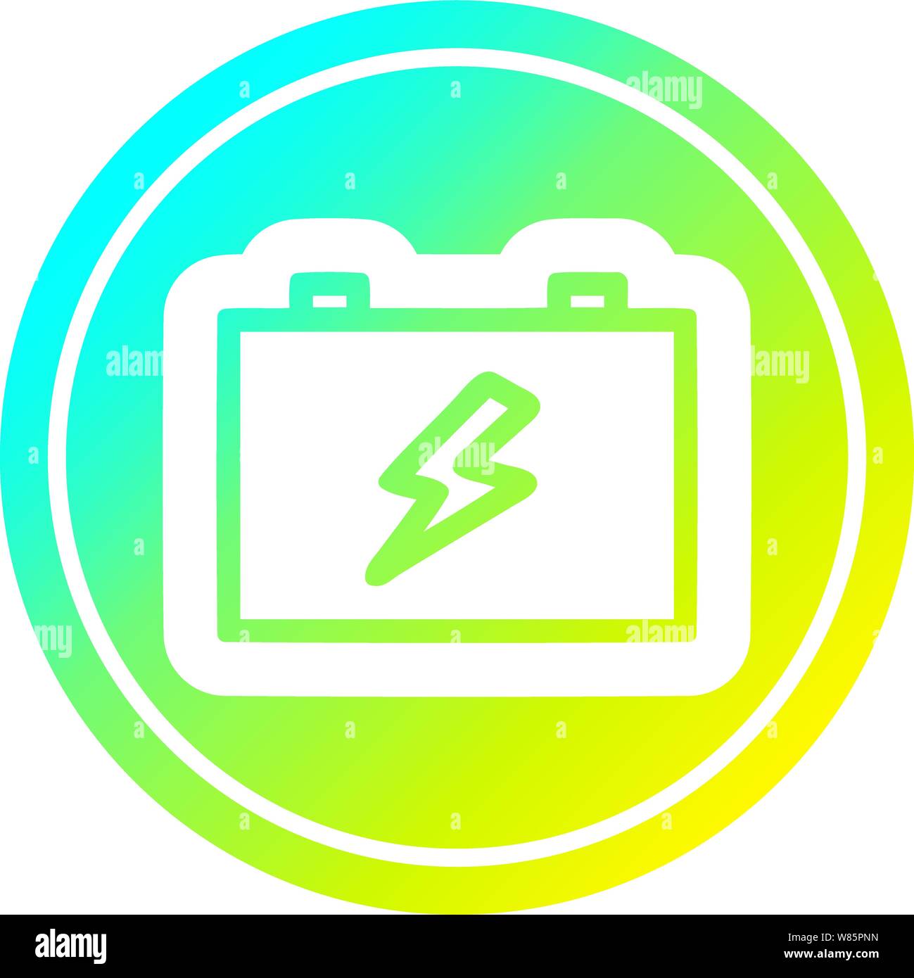 industrial battery icon with cool gradient finish Stock Vector Image ...