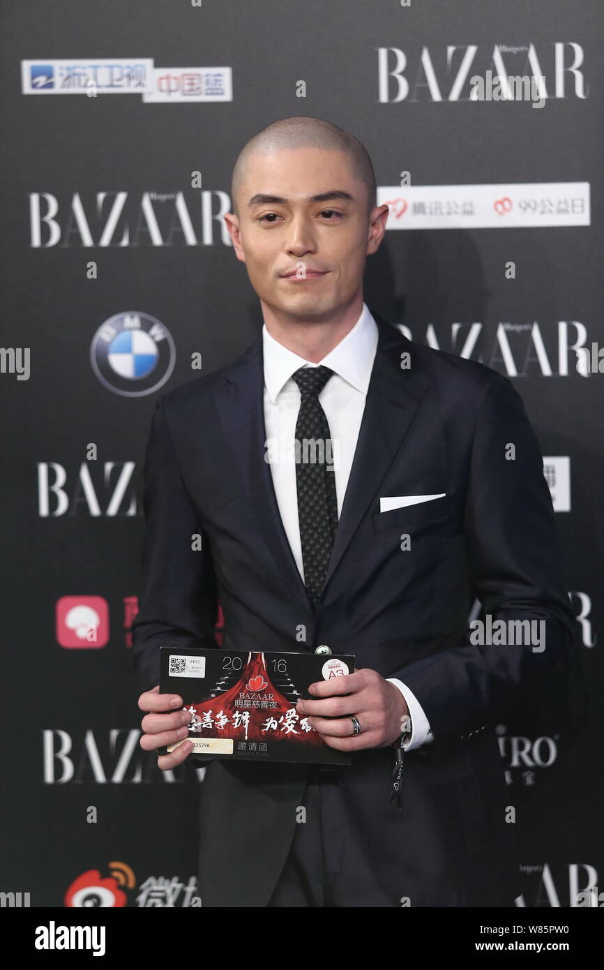 Taiwanese actor Wallace Huo arrives on the red carpet for the 2016 ...