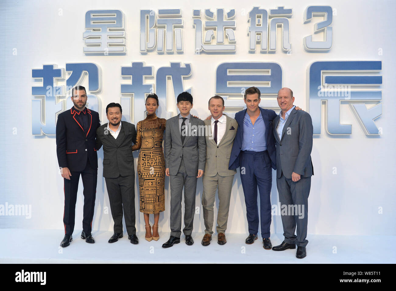 (From left) American actor Zachary John Quinto, Taiwanese-born American ...