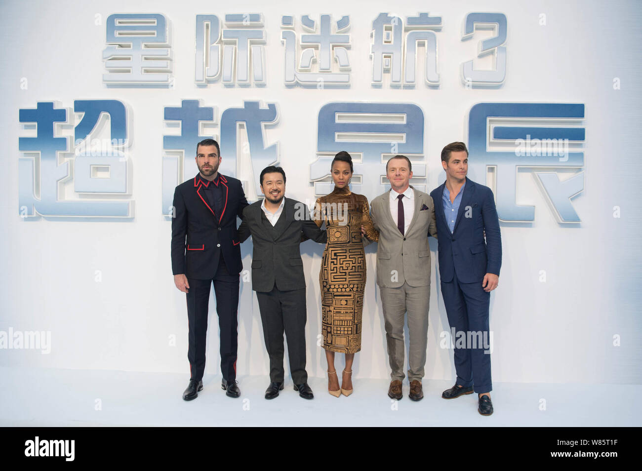 (From left) American actor Zachary John Quinto, Taiwanese-born American ...