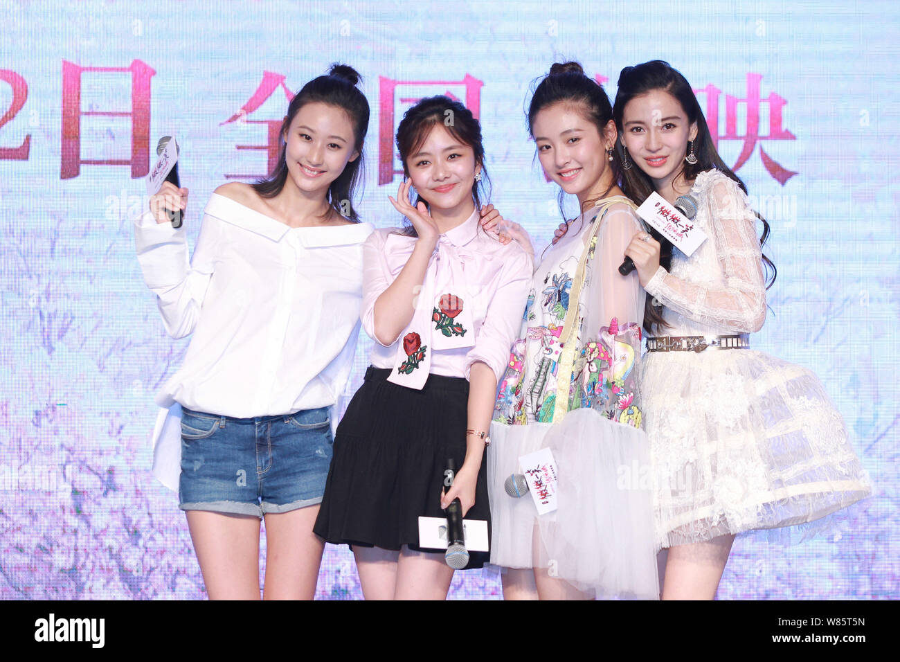 (From left) Chinese actresses Cheng Yi, Tan Songyun, Wu Qian, Hong Kong ...