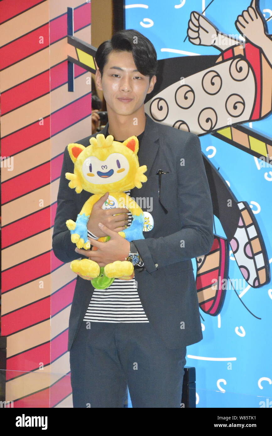 South Korean actor Kim Ji-soo poses at a signing event in Hong Kong ...