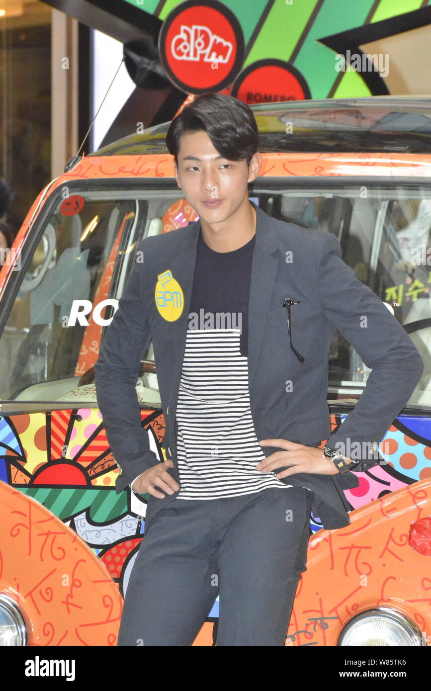 South Korean actor Kim Ji-soo poses at a signing event in Hong Kong ...
