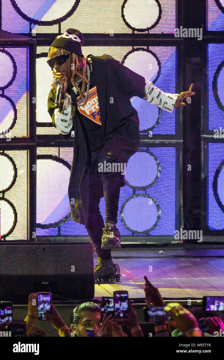 August 8, 2019, Chula Vista, California, U.S: LIL WAYNE live at North ...