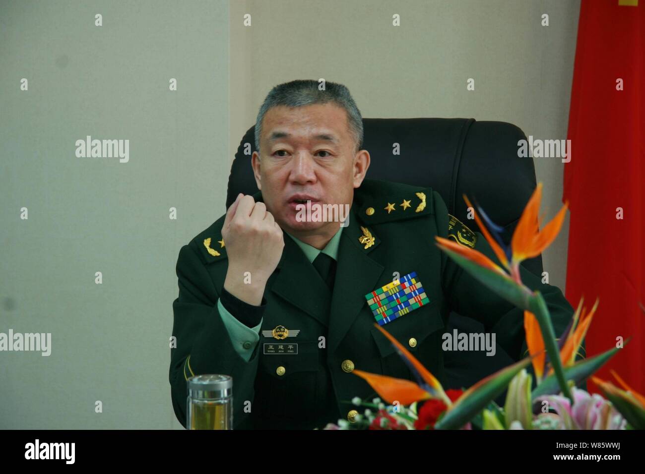 --FILE--Wang Jianping, then commander of paramilitary forces of China, is pictured in Beijing ...