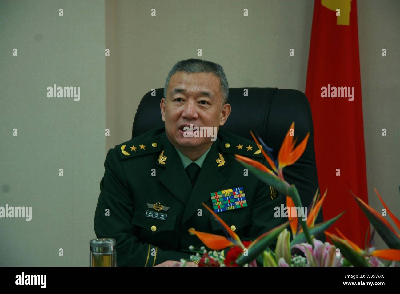--FILE--Wang Jianping, then commander of paramilitary forces of China ...