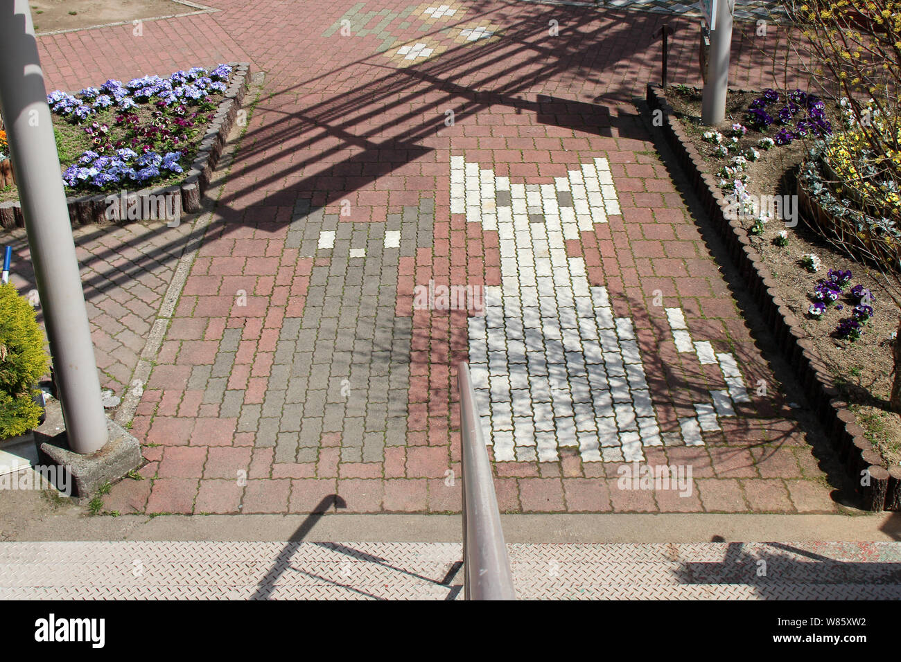 pavement in a park in amanohashidate (japan Stock Photo - Alamy
