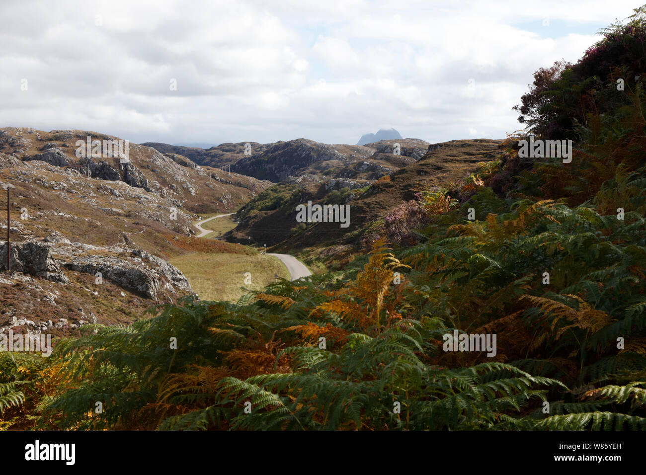 Long distance view of the peak of Suilven in Assynt, Scotland Stock ...