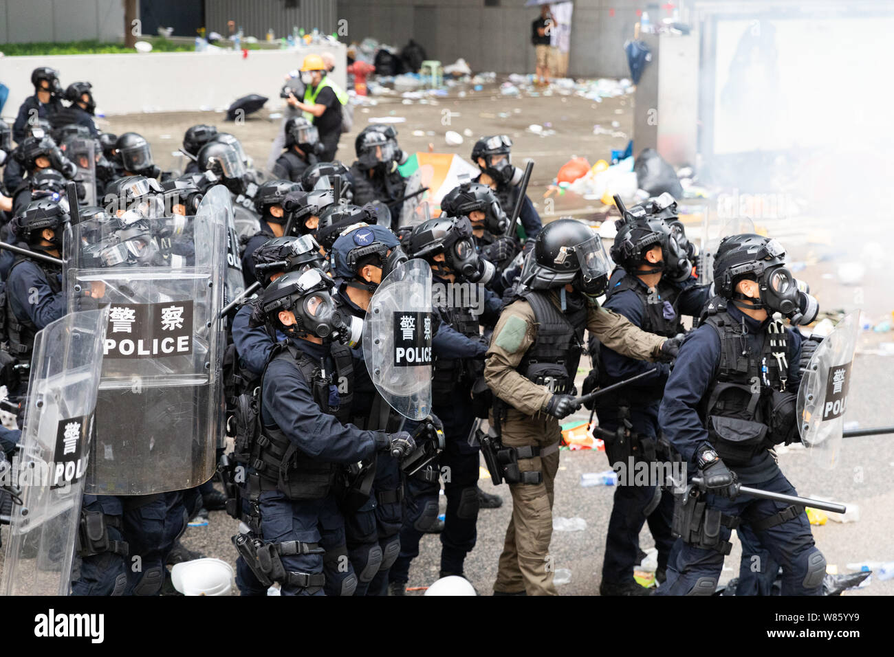 12th June 2019 During an Anti Extradition Bill protest outside the ...