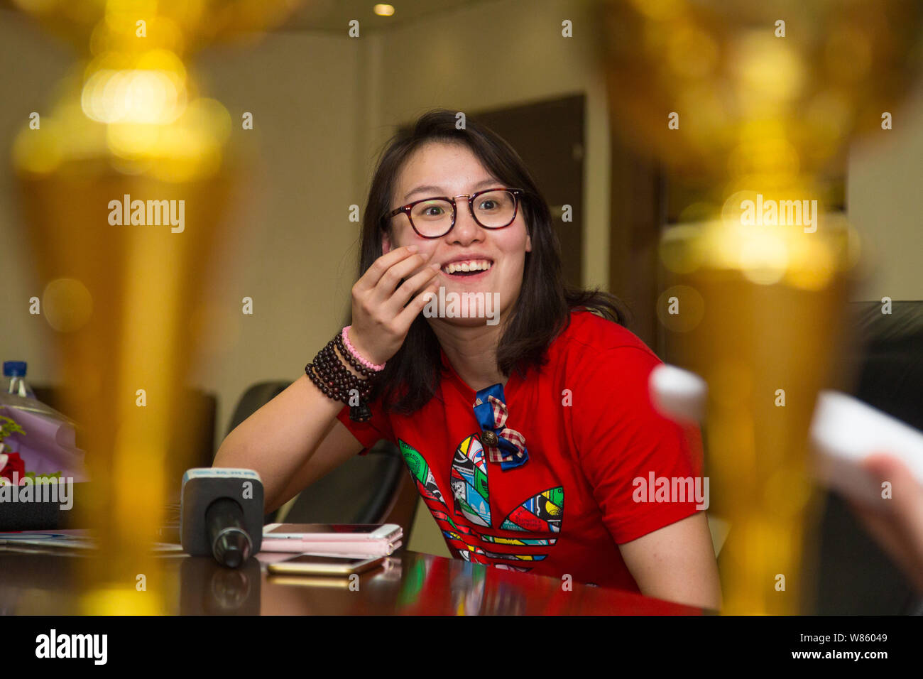 Chinese swimmer Fu Yuanhui who won the bronze medal in the women's 100m ...