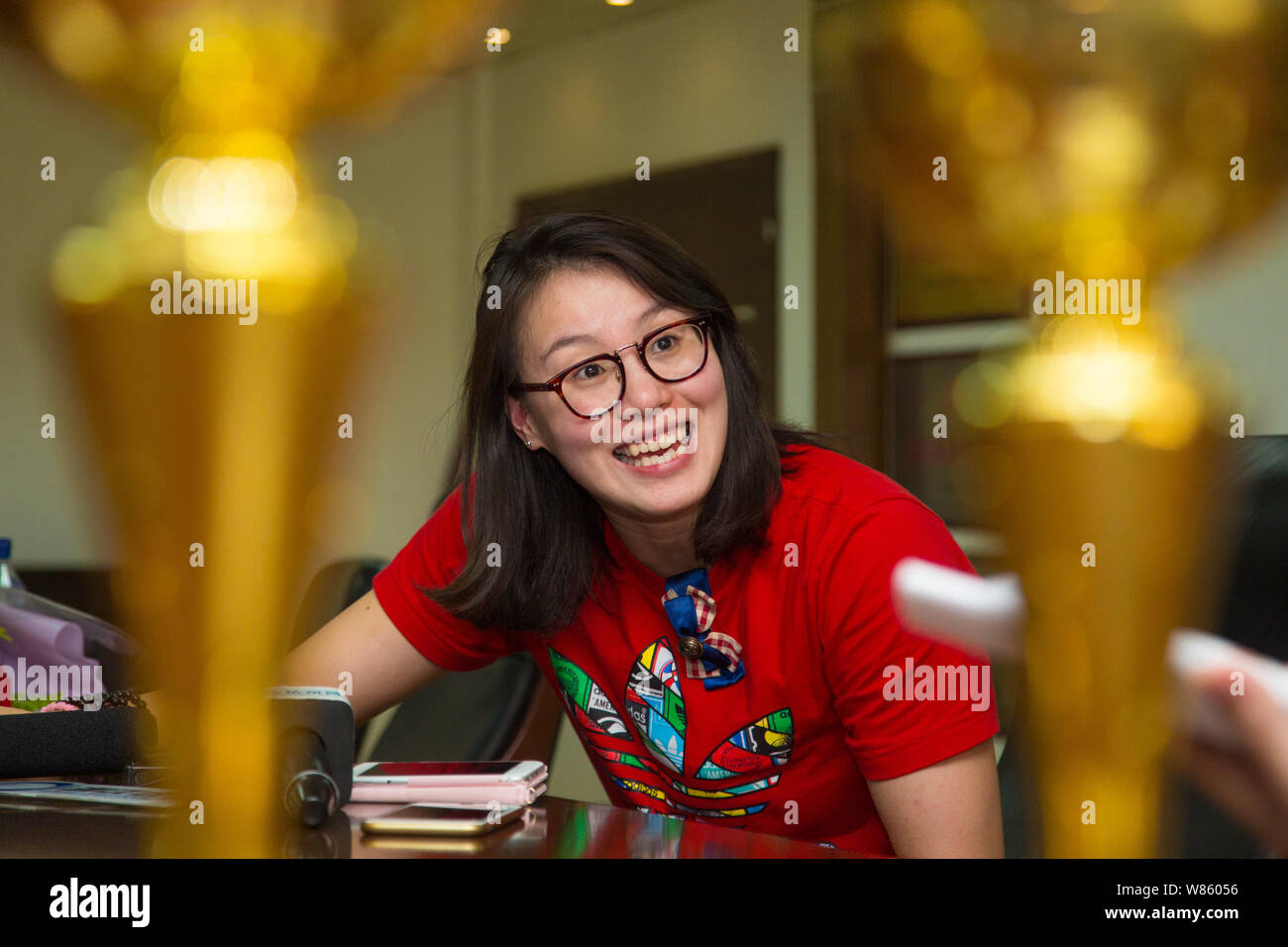 Chinese swimmer Fu Yuanhui who won the bronze medal in the women's 100m ...