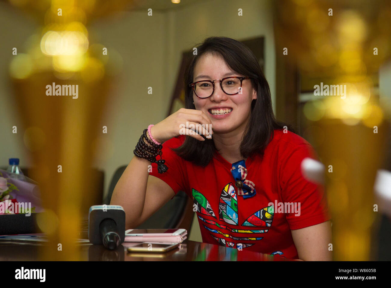 Chinese swimmer Fu Yuanhui who won the bronze medal in the women's 100m ...