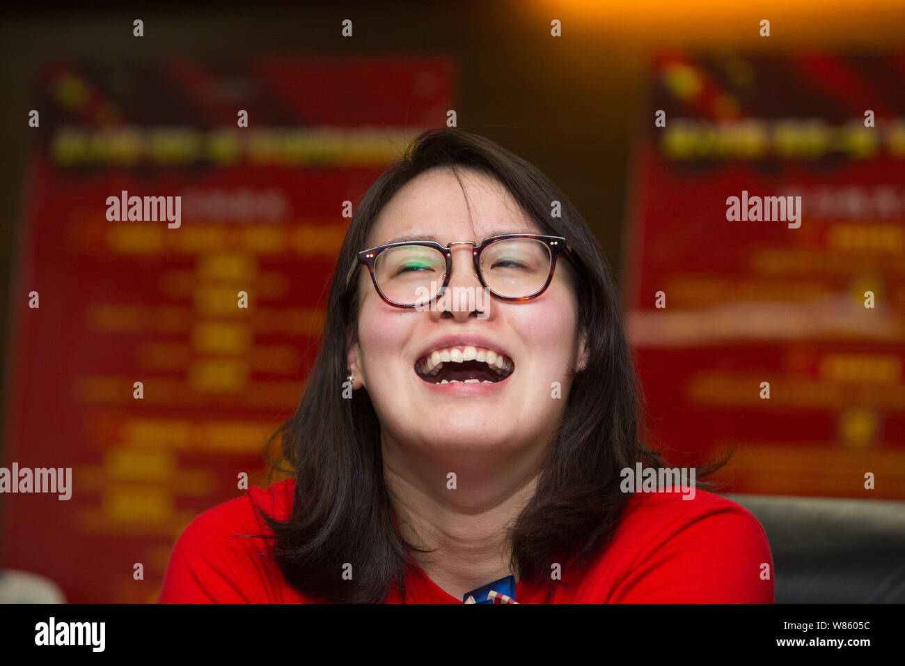 Chinese swimmer Fu Yuanhui who won the bronze medal in the women's 100m ...